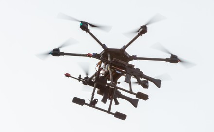 Drone Equipped Rifles Flying During National Editorial Stock Photo ...