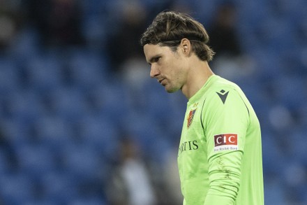 Basels Goalkeeper Marwin Hitz Reacts During Editorial Stock Photo ...