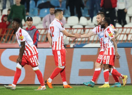 Red Stars Aleksandar Katai Celebrates Teammates Editorial Stock Photo ...