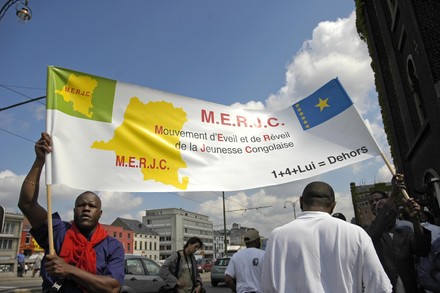 Demonstration Congolese People Celebrate 45th Anniversary Editorial ...