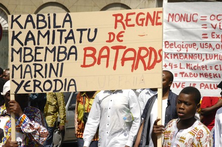 Demonstration Congolese People Celebrate 45th Anniversary Editorial ...