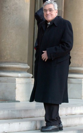 Paris Cardinal Jeanmarie Lustiger Enters Elysee Editorial Stock Photo ...