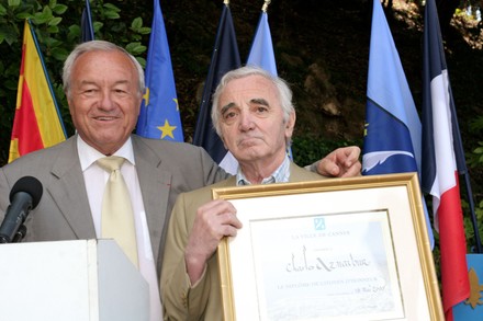 French Singer Charles Aznavour R Receives Editorial Stock Photo - Stock ...