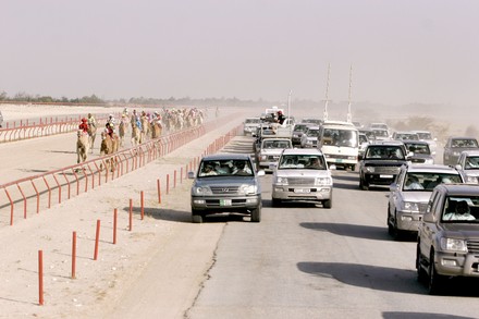 Betters Aboard Their Cars Following Camel Editorial Stock Photo - Stock ...