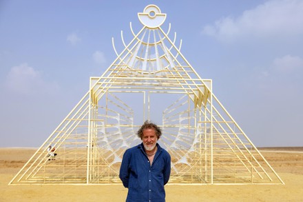 Egyptian Artist Ahmed Karaly Poses Near Editorial Stock Photo - Stock ...