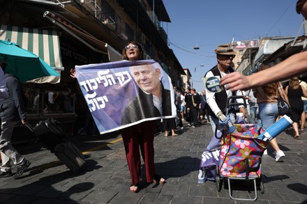 Woman Holds Poster Depicting Former Israeli Editorial Stock Photo ...