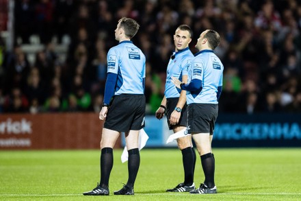 Referee Adam Leal Watches Replay During Editorial Stock Photo - Stock ...