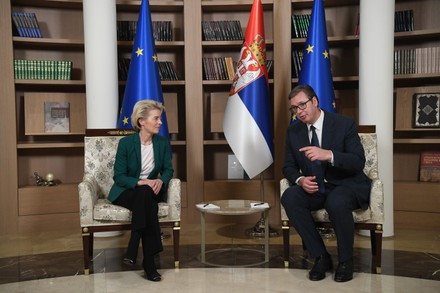 Serbian President Aleksandar Vucic R European Editorial Stock Photo ...