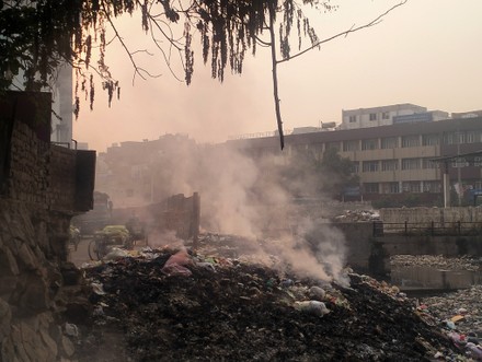 Garbage Burn Smog Weather Kanti Nagar Editorial Stock Photo - Stock ...