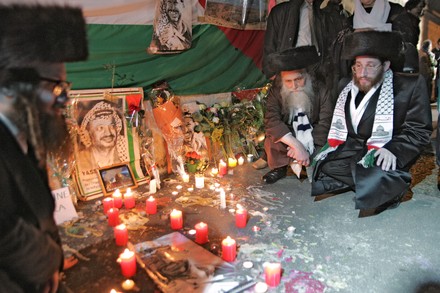 Two Rabbis Pay Respect Front Portraits Editorial Stock Photo - Stock ...
