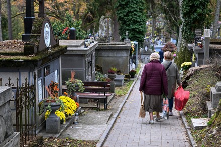 Grave Monument Main Cemetery Przemysl Southeastern Editorial Stock ...