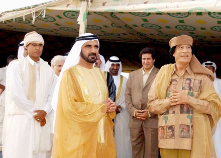 Libyan Leader Moammar Alkadhafi Receives Dubais Editorial Stock Photo ...