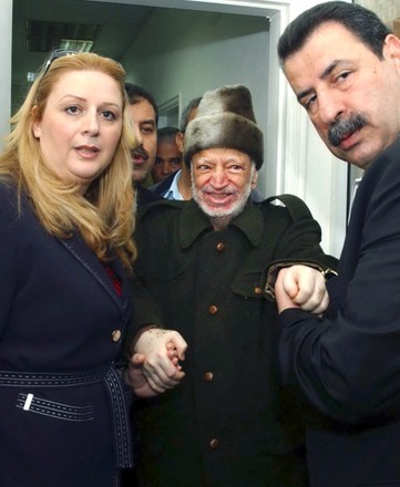 Palestinian President Yasser Arafat His Wife Editorial Stock Photo ...
