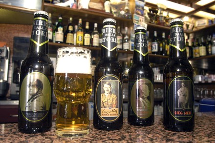 Italian Beer Bottles Labels Displaying Pictures Editorial Stock Photo ...