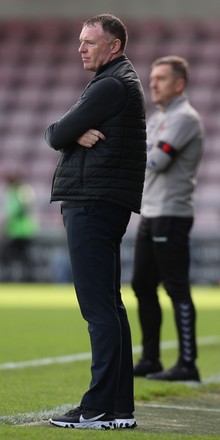 Manager Graham Coughlan Newport County Watches Editorial Stock Photo ...