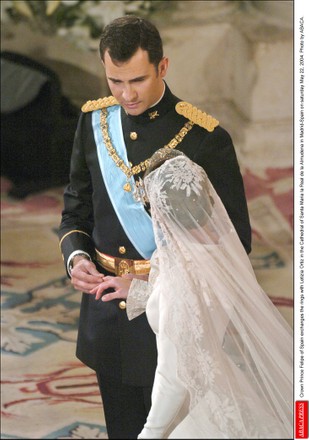 Crown Prince Felipe Spain Exchanges Rings Editorial Stock Photo - Stock ...