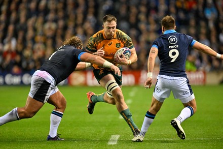 Scotlands Pierre Schoeman Tackles Australias Jed Editorial Stock Photo ...