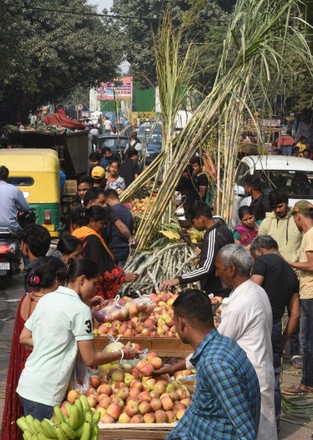 Devotees Shop Chhath Pooja Festivities Kotla Editorial Stock Photo ...