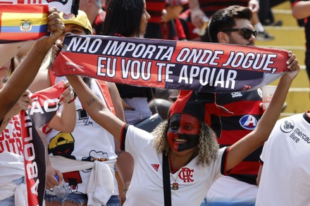 Fan Flamengo Poses During Copa Libertadores Editorial Stock Photo ...