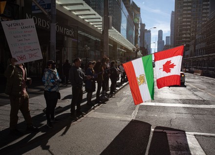 Hundreds Iraniancanadians Their Supporters Created Human Editorial ...