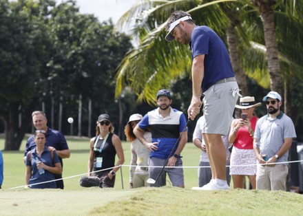 Dustin Johnson Hits Shot Out Sand Editorial Stock Photo - Stock Image ...