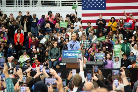 Former President Barack Obama Speaking Michigan Editorial Stock Photo ...