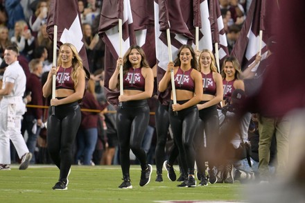 Texas Aggies Dancers Carrying Flags Onto Editorial Stock Photo - Stock ...