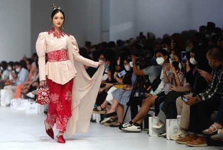 Model Presents Creation By Indonesian Fashion Editorial Stock Photo ...