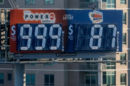 Texas Lottery Billboard Advertises Updated Powerball Editorial Stock ...