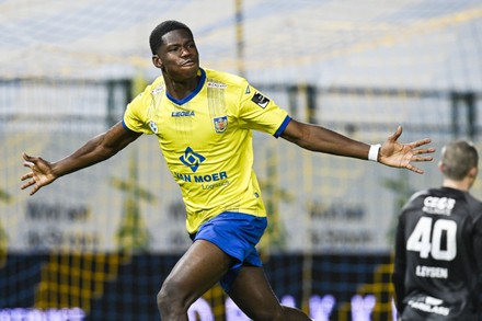 Beverens Thierno Barry Celebrates After Scoring Editorial Stock Photo ...
