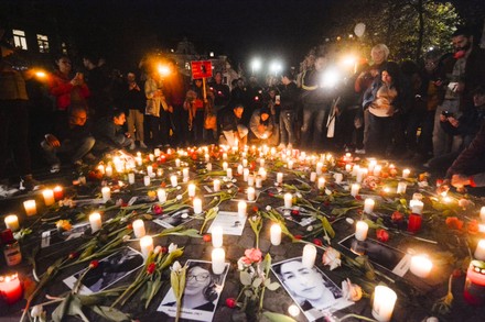 People Gather Candlelight Vigil Death Mahsa Editorial Stock Photo ...