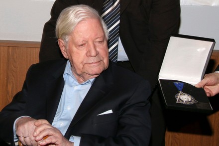 Helmut Schmidt Presentation Gustav Stresemann Prize Editorial Stock ...