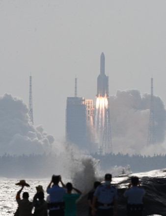 Long March5b Y4 Carrier Rocket Carrying Editorial Stock Photo - Stock ...