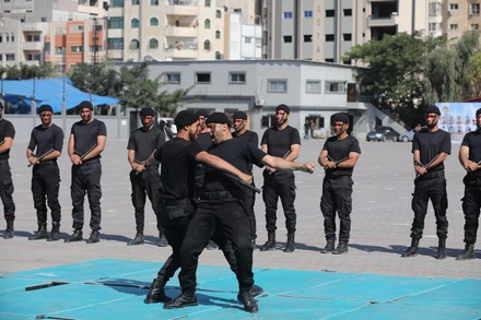 Palestinian Police Officers Attend Their Graduation Editorial Stock ...