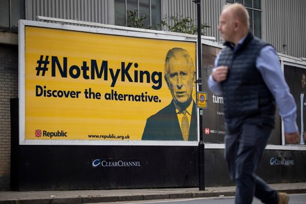 Man Walks Past Antimonarchy Billboard Featuring Editorial Stock Photo ...