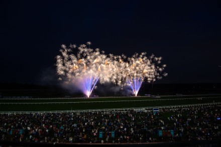 Thousands People Watching Colourful Organised Fireworks Editorial Stock ...