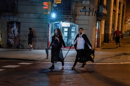 Dracula Vampire Walk Along Princesa Street Editorial Stock Photo ...