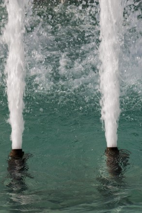 Fountains Gushing Sparkling Water Pool Park Editorial Stock Photo ...