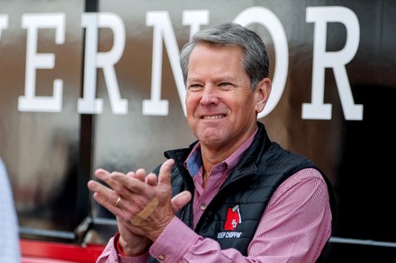 Republican Georgia Governor Brian Kemp Reacts Editorial Stock Photo ...