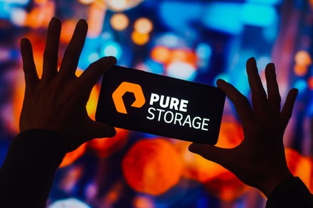 This Photo Illustration Pure Storage Logo Editorial Stock Photo - Stock ...