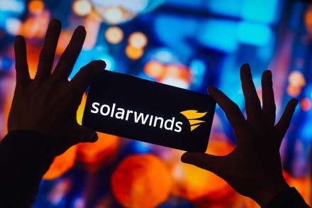 This Photo Illustration Solarwinds Corporation Logo Editorial Stock ...