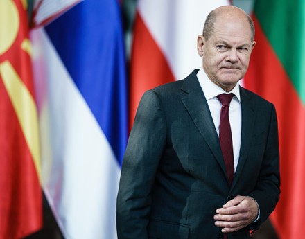 German Chancellor Olaf Scholz Arrives Family Editorial Stock Photo ...