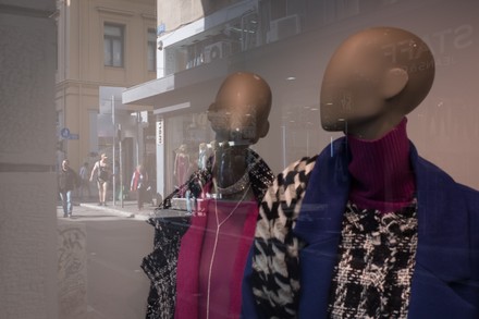 Reflection Store Window Ermou Street Athens Editorial Stock Photo ...