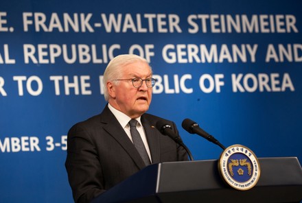 German President Frankwalter Steinmeier Speaks Alongside Editorial ...