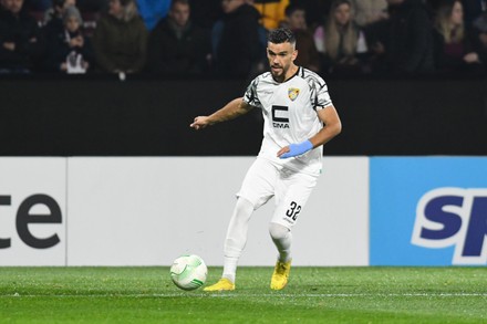 Armend Thaqi Crossing Ball During Uefa Editorial Stock Photo - Stock ...