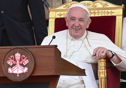 Pope Francis Smiles During Bahrain Forum Editorial Stock Photo - Stock ...