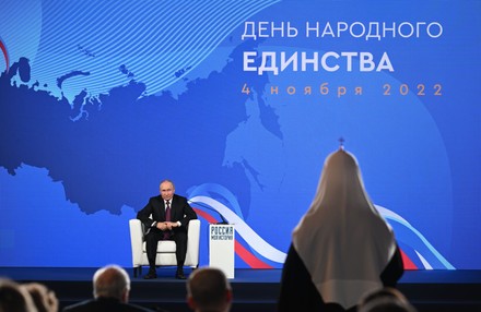 Russian President Vladimir Putin Attends Meeting Editorial Stock Photo ...