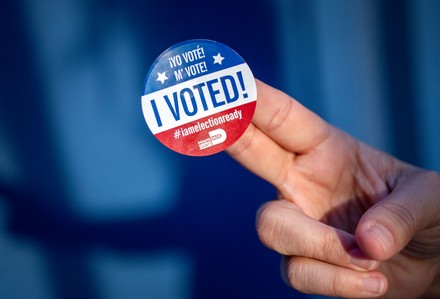 Person Shows Miamidade Voted Sticker After Editorial Stock Photo ...