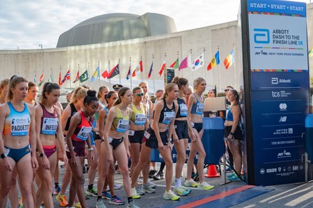 Professional Runners Across Country Gathered Manhattan Editorial Stock ...