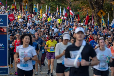 Professional Runners Across Country Gathered Manhattan Editorial Stock ...